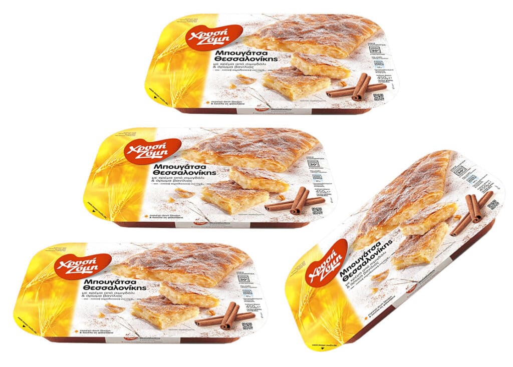 Chrysi Zymi Thessaloniki Bougatsa Cream 4x450g | Greek Market